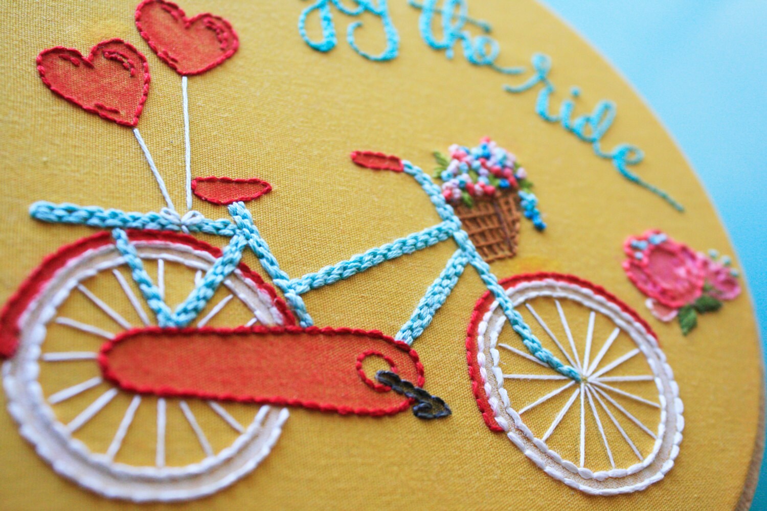 Embroidery Patternenjoy the Ridebike Artinstant Download | Etsy