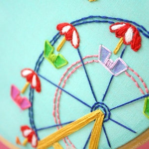 Ferris Bueller Embroidery Pattern, Ferris Wheel Art, Hand Embroidery ...