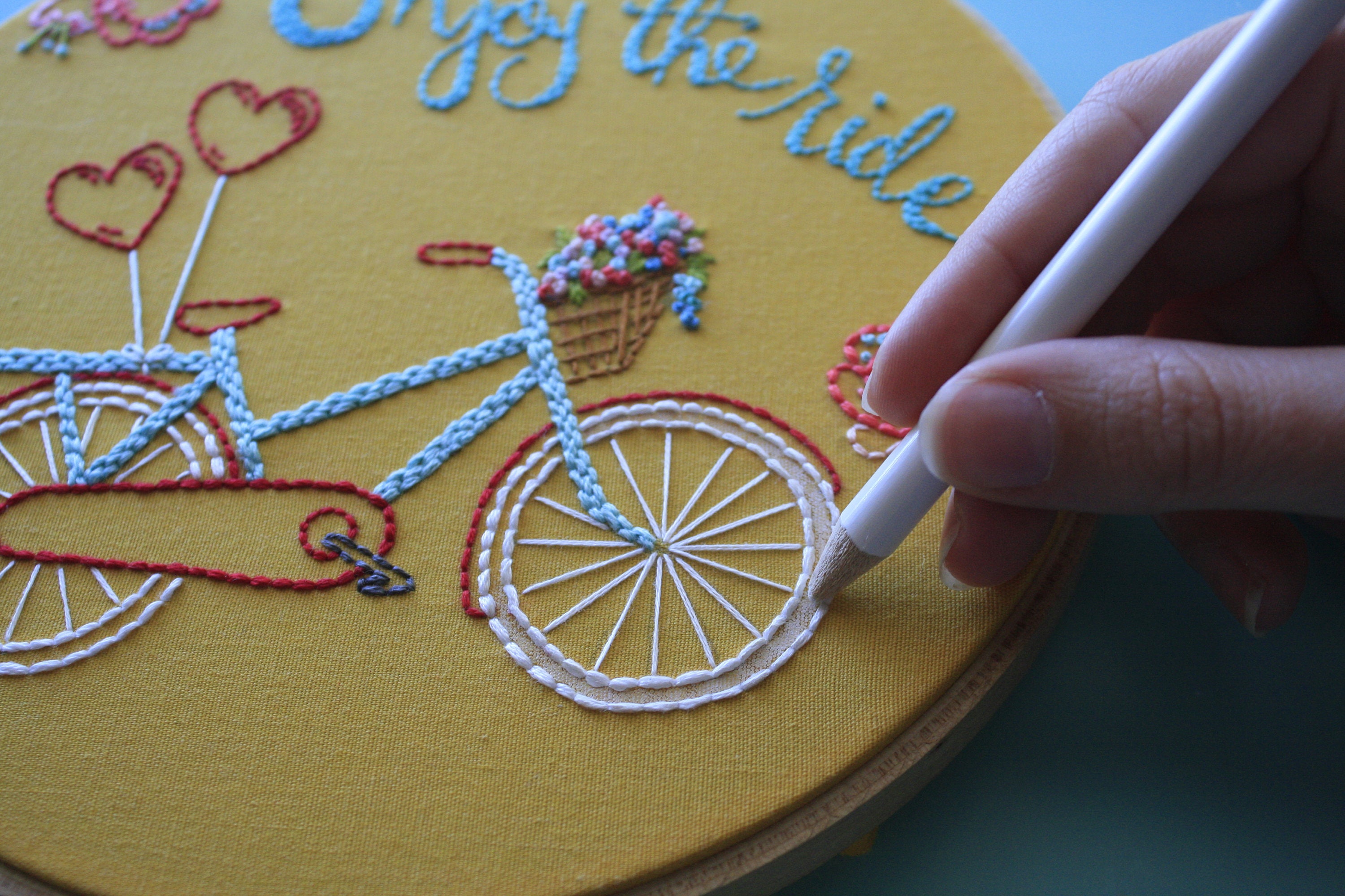 Embroidery Patternenjoy the Ridebike Artinstant Download | Etsy