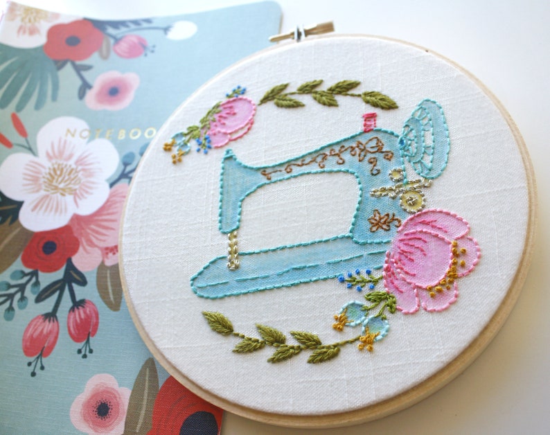 Singer Sewing Machine Embroidery Pattern,printable Pattern,hoop Art ...