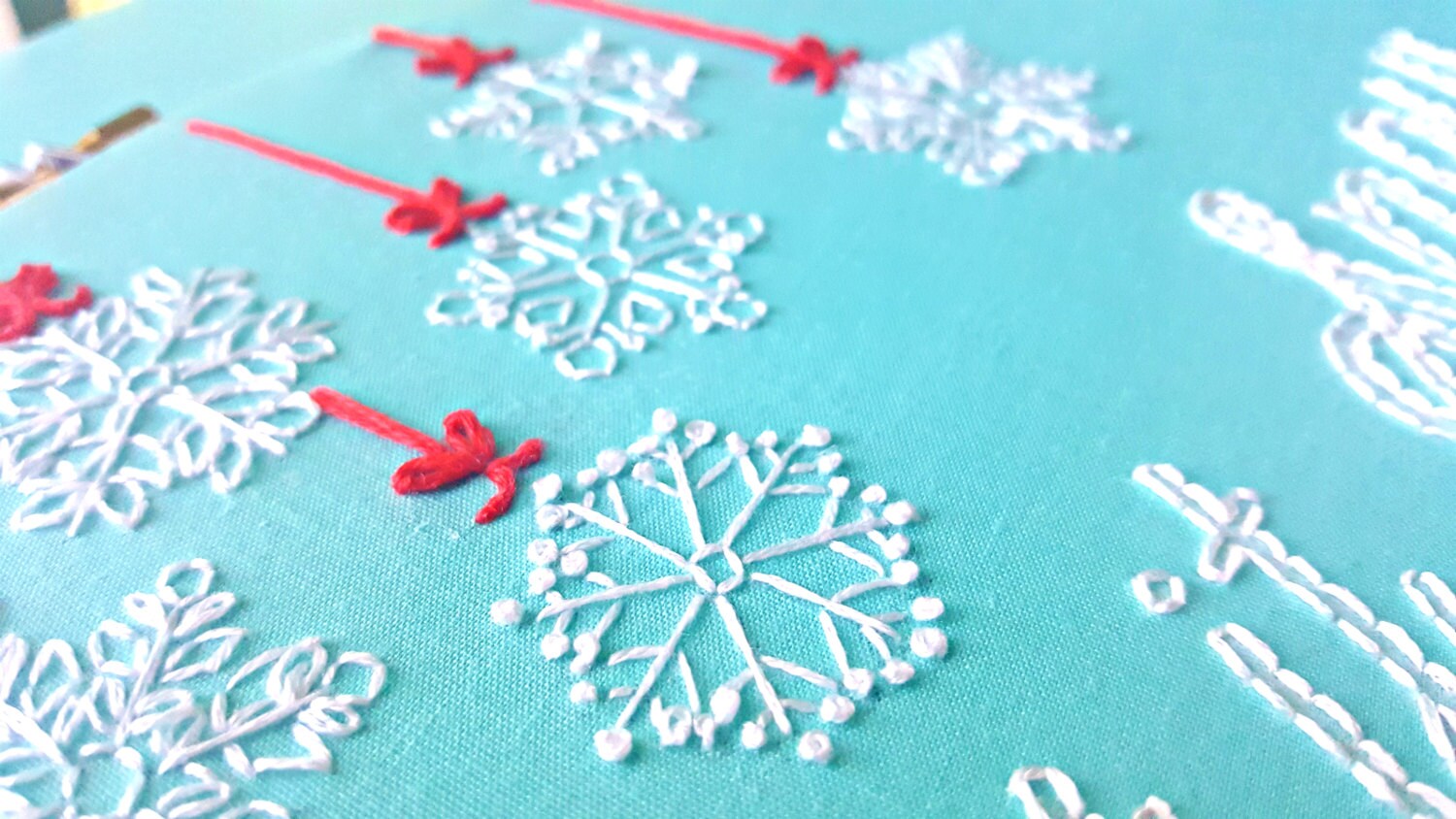 Let It Snow Christmas Embroidery PatternInstant Download | Etsy