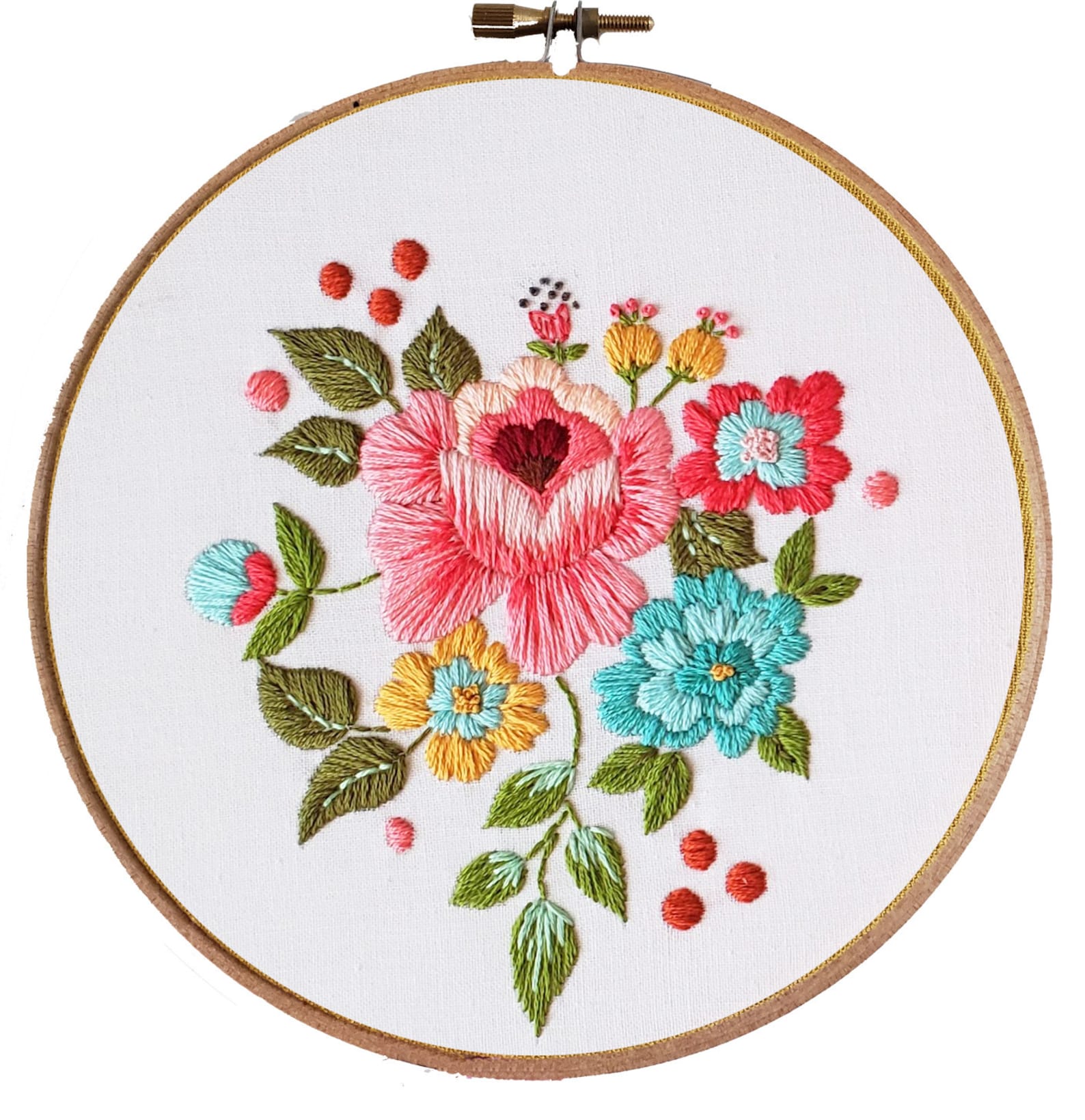 Floral Embroidery PATTERN Vintage Inspired Embroidery | Etsy