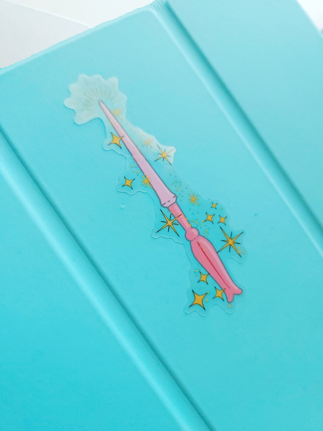 Hogwarts,pink Wand Clear Sticker, Handmade Stickers, Clear Stickers ...