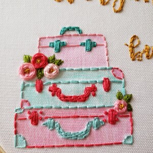 Travel Themed Embroidery Pattern,instant Download Pdf,gift for Traveler ...