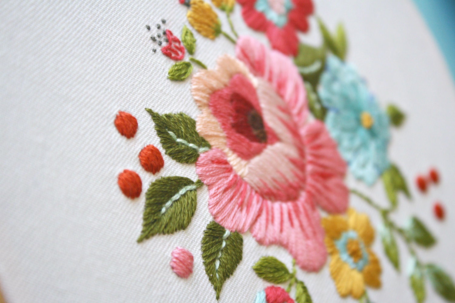 Floral Embroidery PATTERN Vintage Inspired Embroidery | Etsy