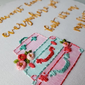 Travel Themed Embroidery Pattern,instant Download Pdf,gift for Traveler ...