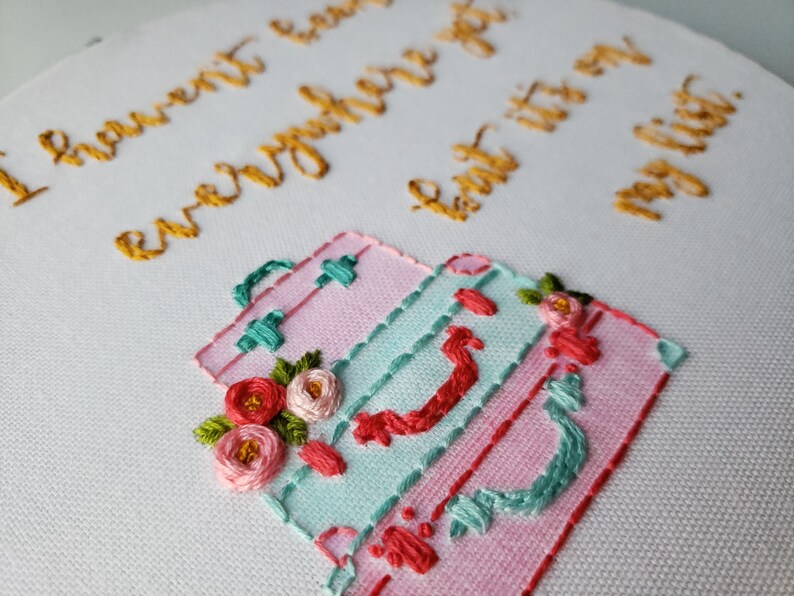 Travel Themed Embroidery Pattern,instant Download Pdf,gift for Traveler ...