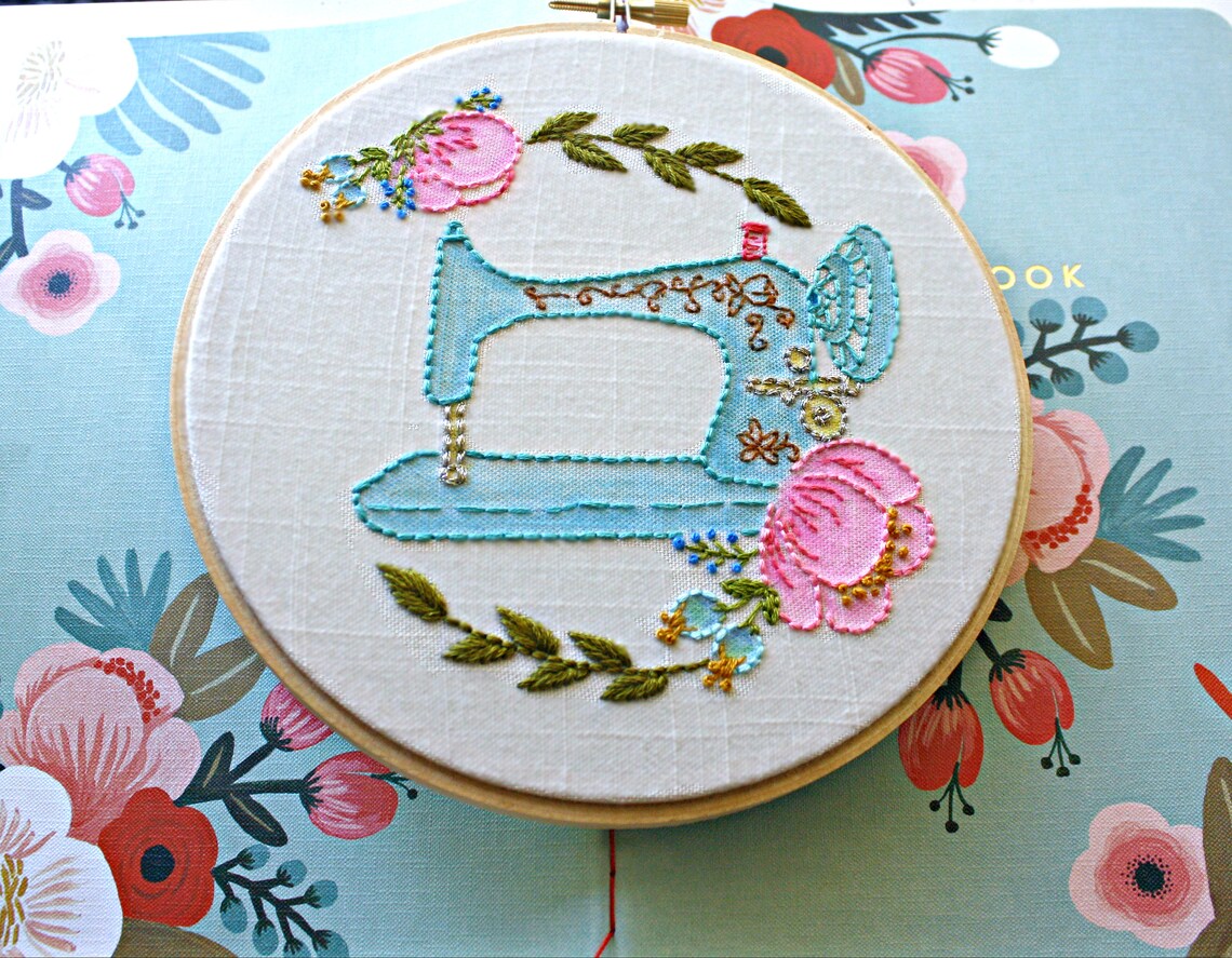 Singer Sewing Machine Embroidery Pattern,printable Pattern,hoop Art ...