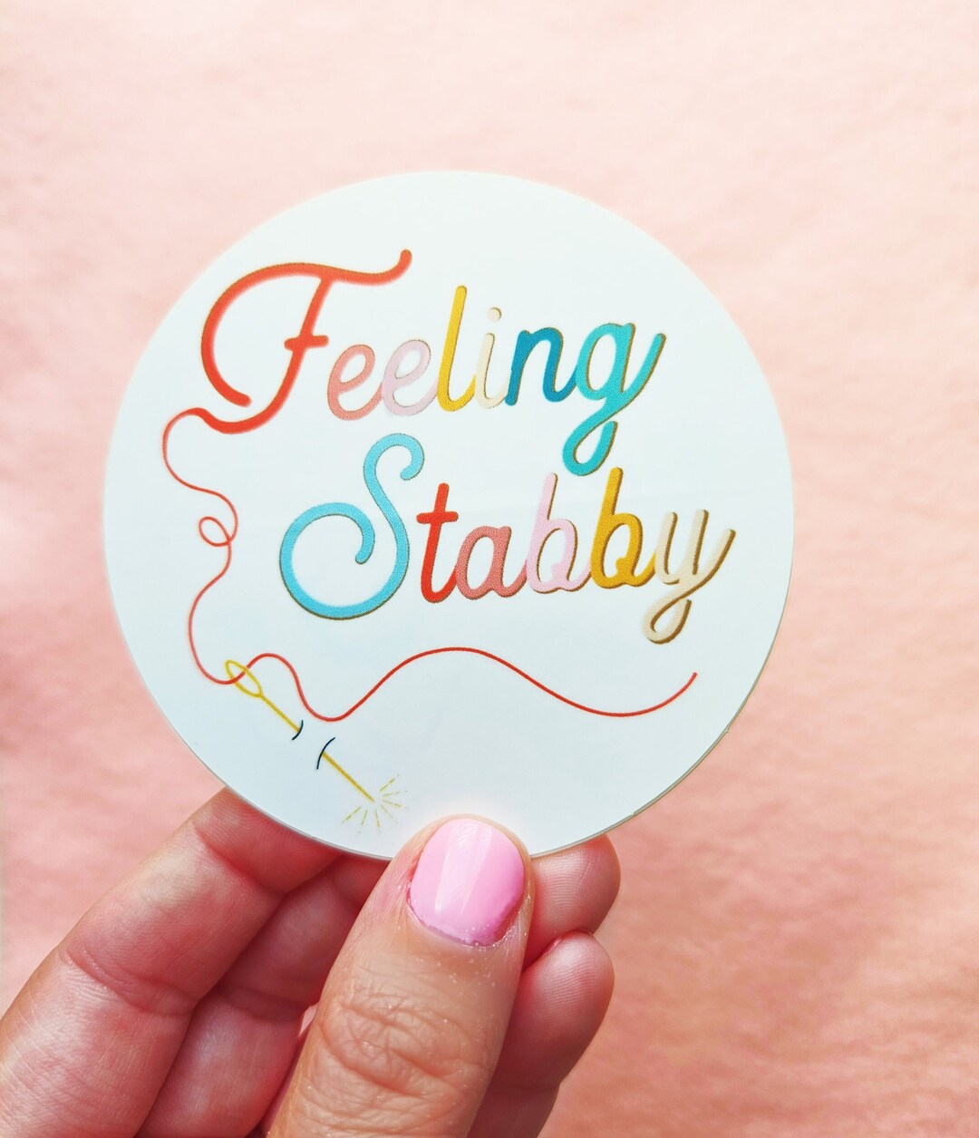 Feeling Stabby Sticker, Sewing Puns, Cross Stitch Puns, Embroidery Puns ...