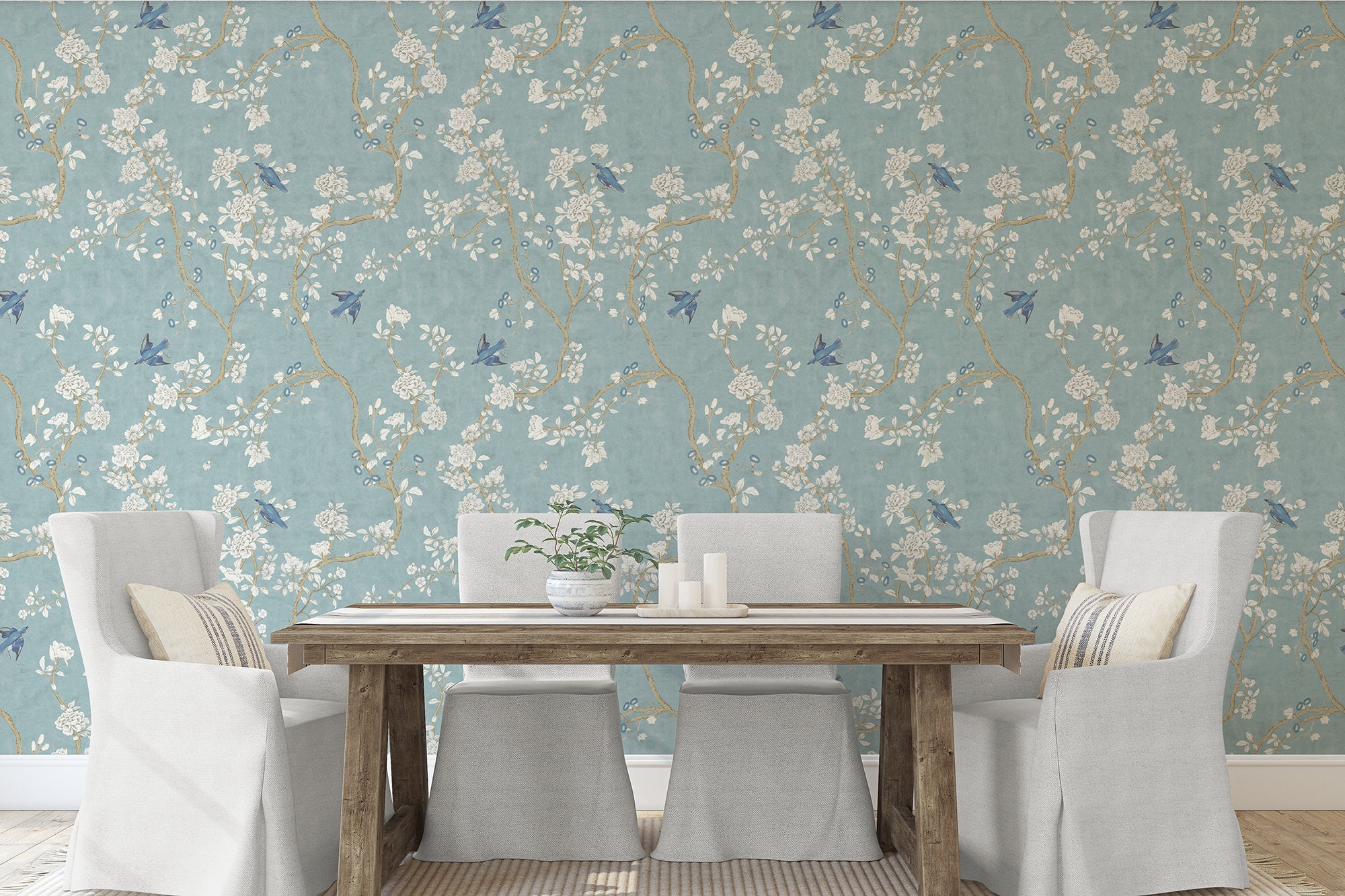 Chaumont Brighton Blue Peel 'n Stick or Prepasted - Etsy