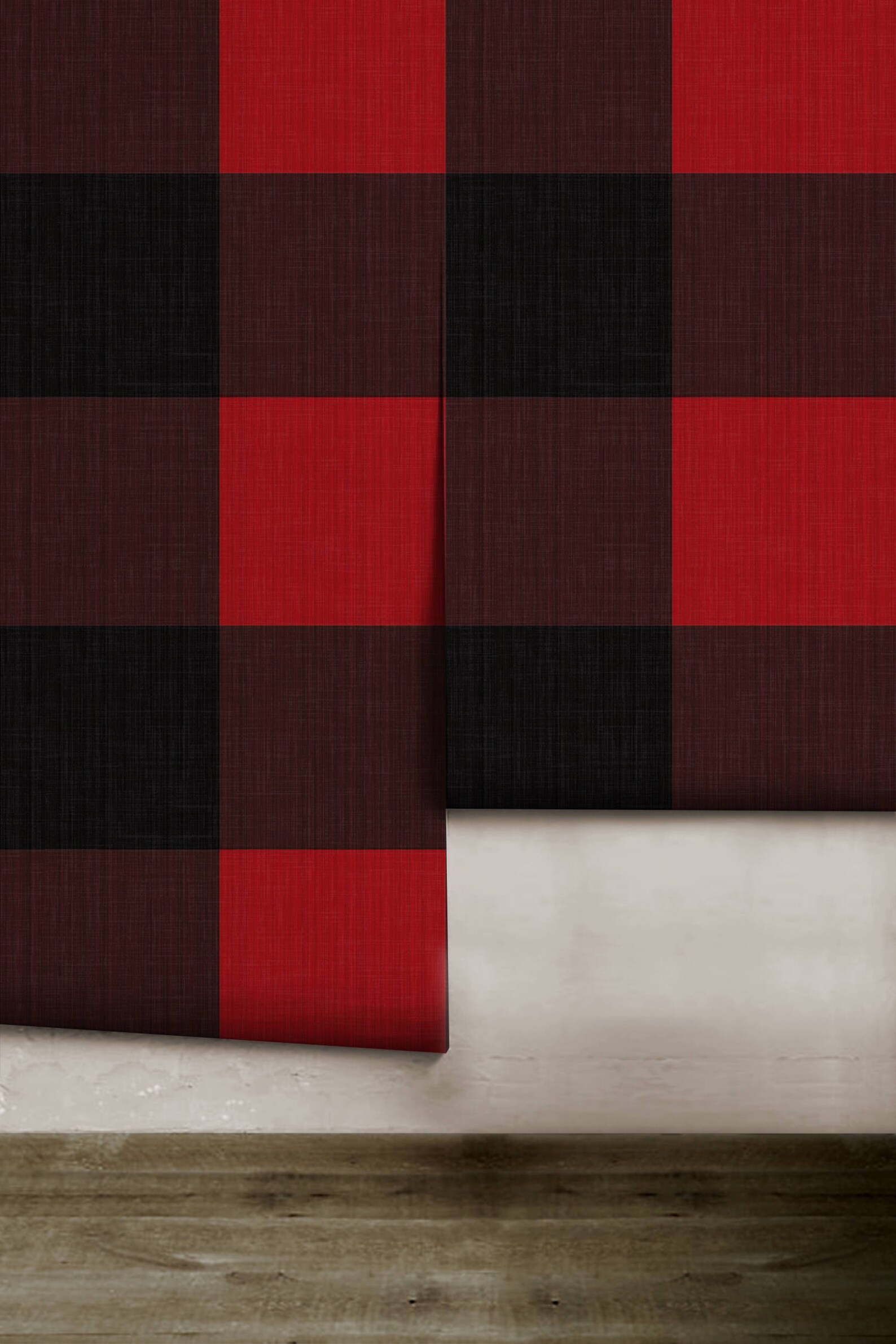Large Buffalo Check || Red and Black || Peel N Stick or Traditional ...