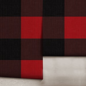 Large Buffalo Check || Red and Black || Peel N Stick or Traditional ...