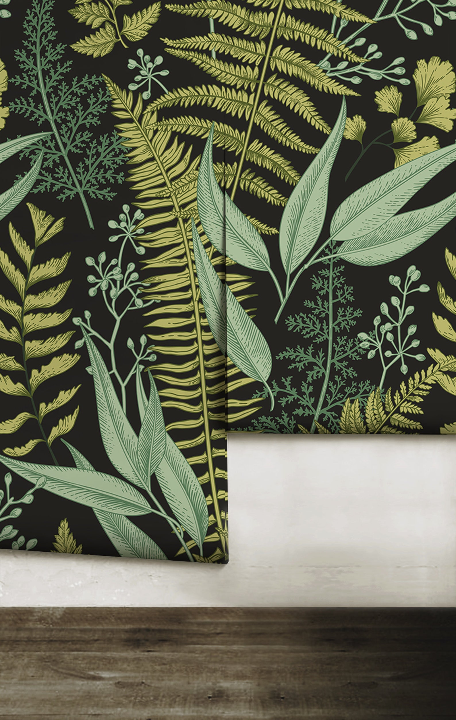 Merritt Botanical Fern Wallpaper Mural Wall Décor Decal - Etsy