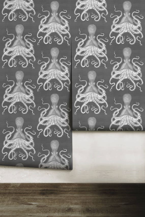 Black And White Octopus Wallpaper