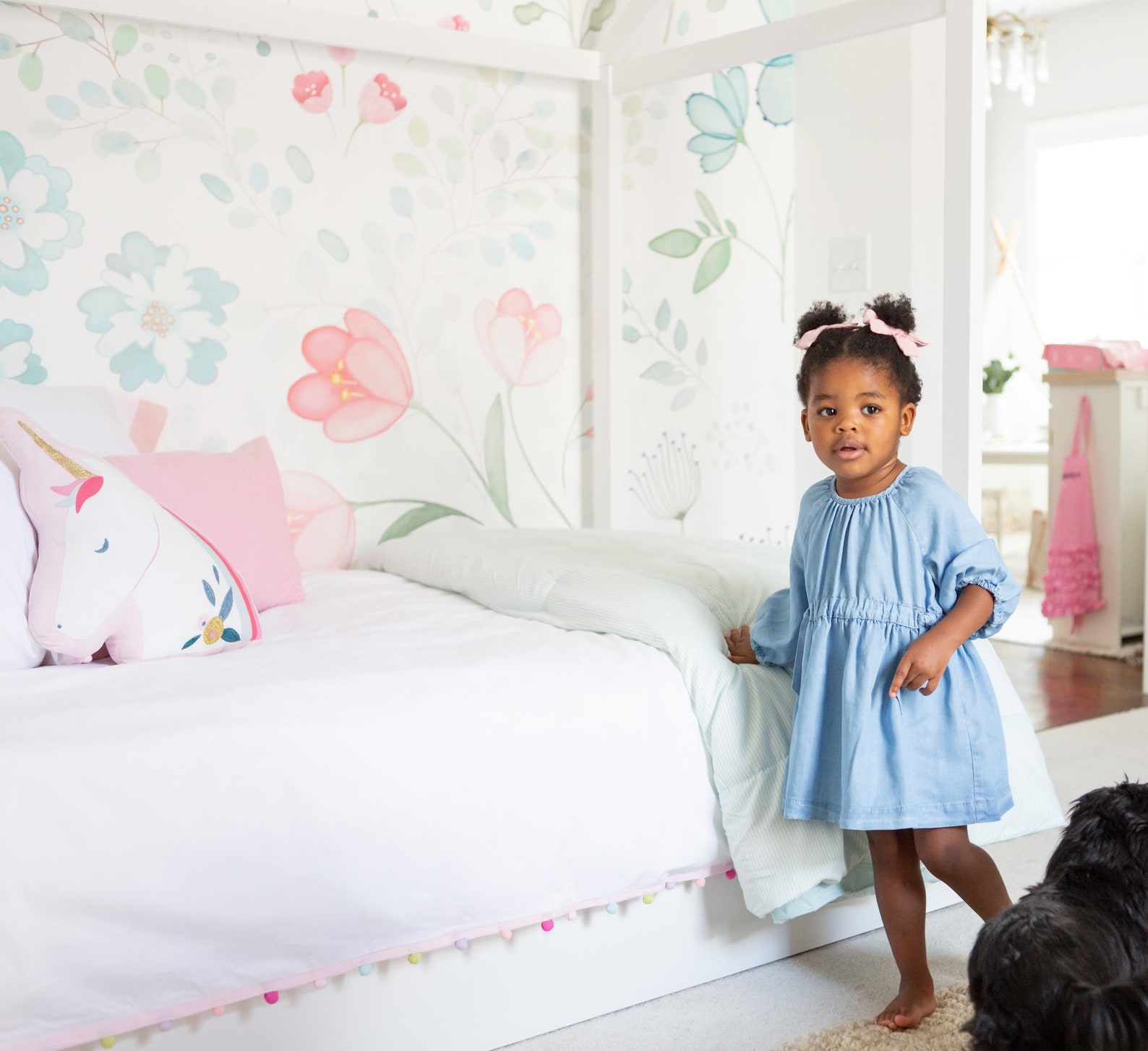 Whimsy Floral Mural Traditional or Removable Wallpaper Vinyl-free Non-toxic - Etsy