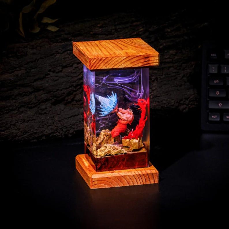 Son Goku Dragon Ball Resin Epoxy Lamp, Anime Night Light, DBZ LED Lamp ...