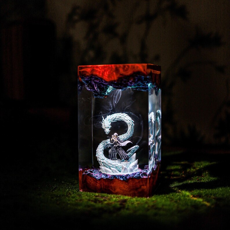 Hitsugaya Toshiro Bleach Resin Lamp, Anime LED Night Light, Soul Reaper ...
