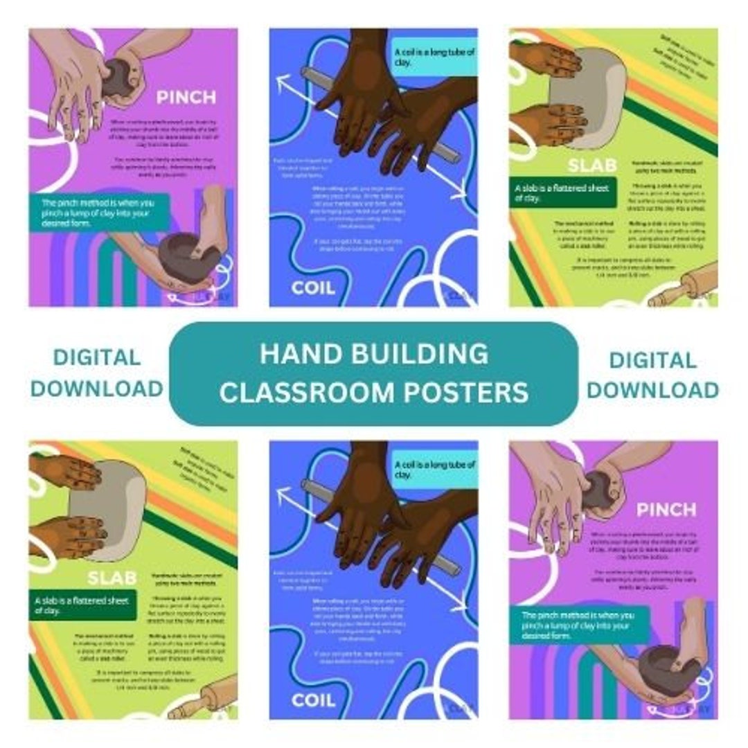 Ceramics and Pottery: Hand Building Posters for the Classroom and ...