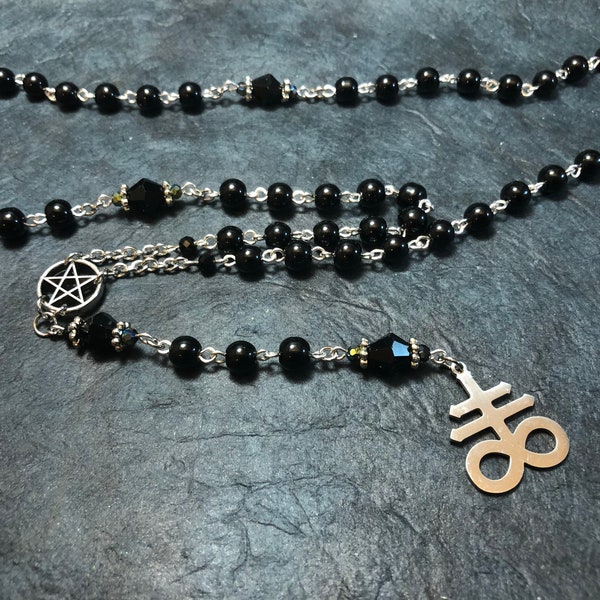 Black Rosary Beads - Etsy