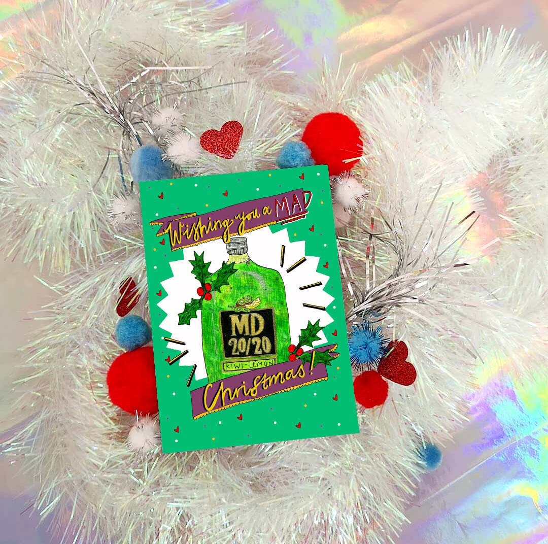 Wishing You a MAD Christmas! Mad Dog Xmas Card, Scottish Humour ...