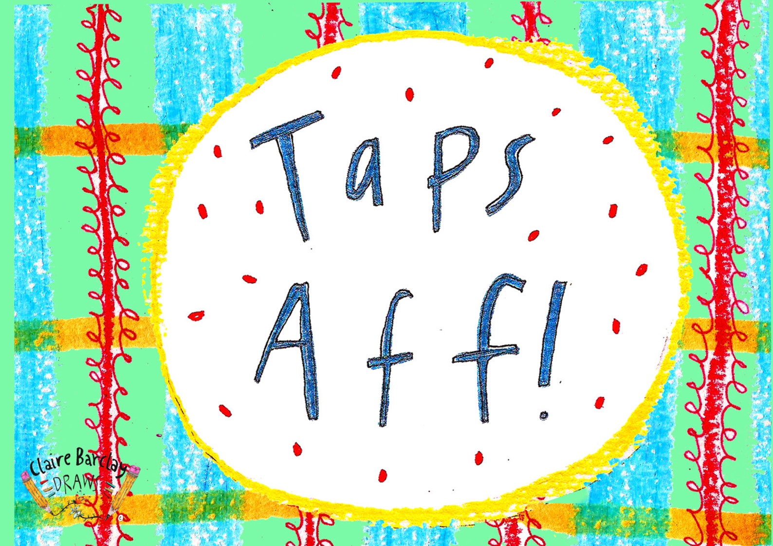 TAPS AFF Tote Bag Scottish Slang Phrase Illustrated Tote | Etsy