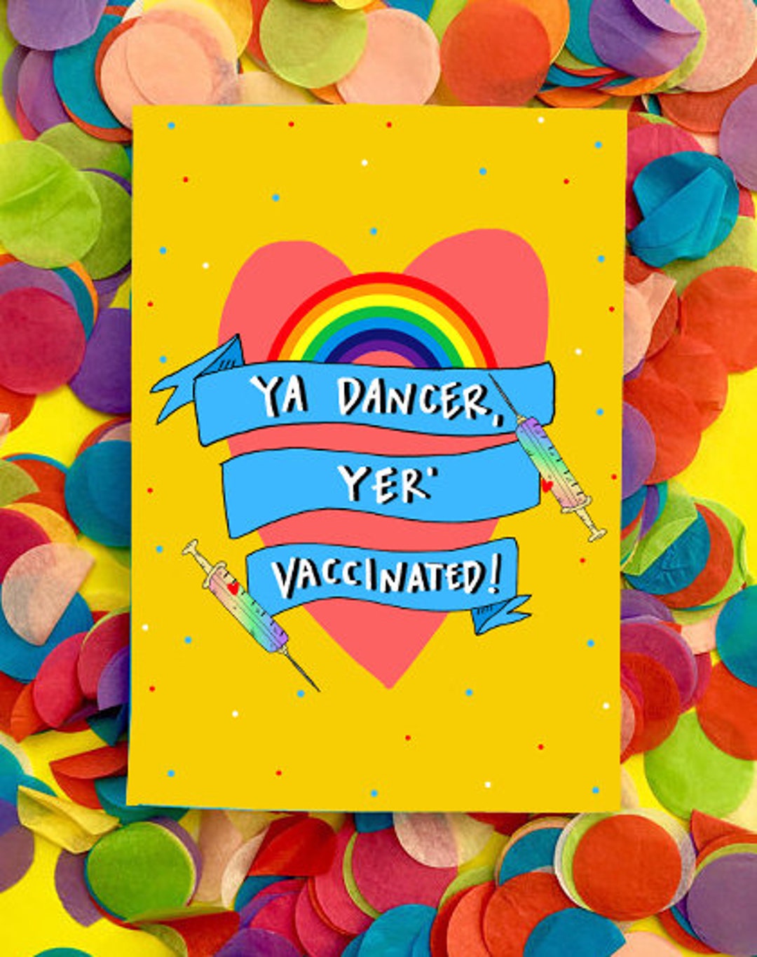 Ya Dancer, Yer' Vaccinated! Greetings Card - Etsy