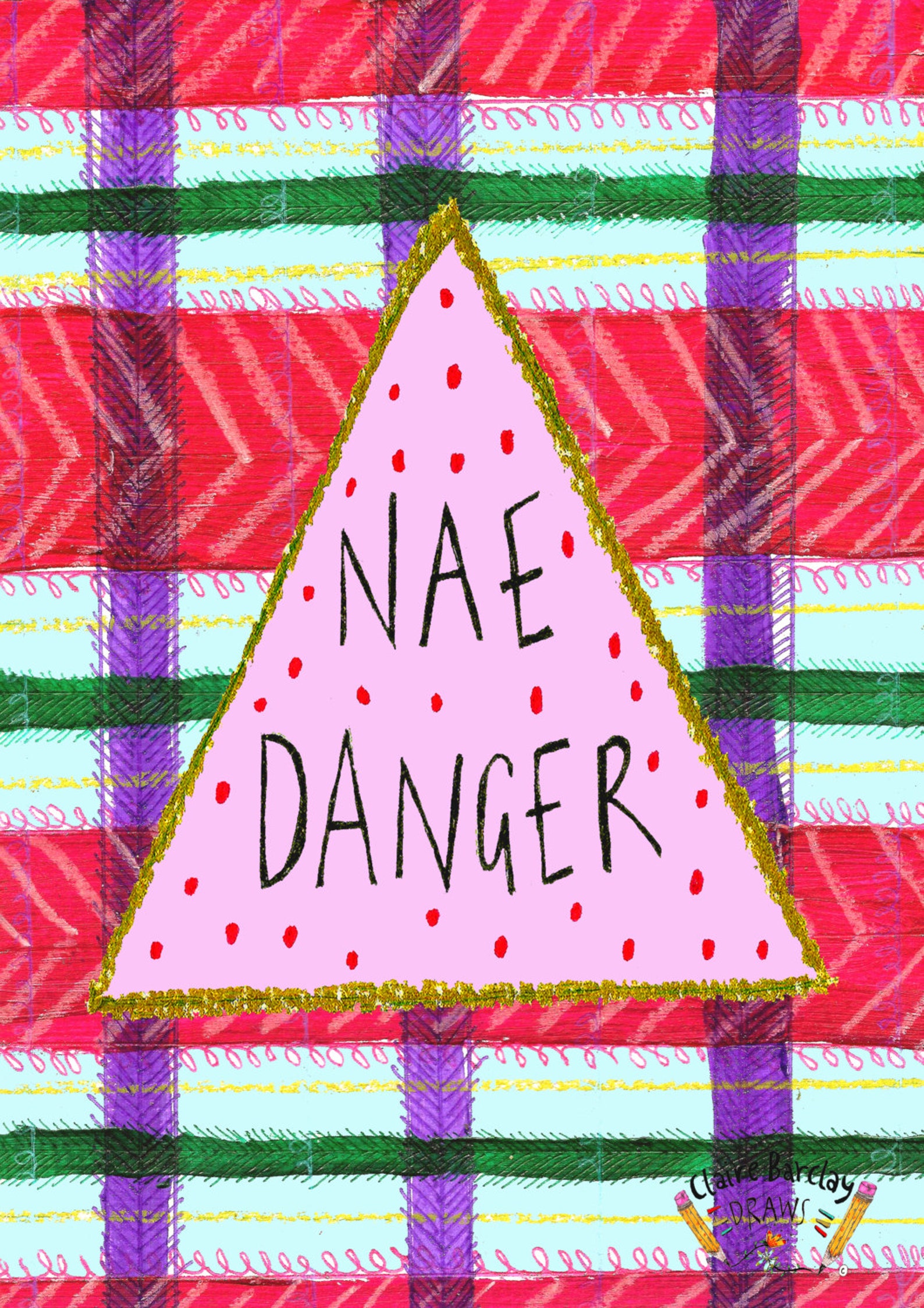 NAE DANGER Tote Bag Scottish Slang Phrase Illustrated Tote - Etsy