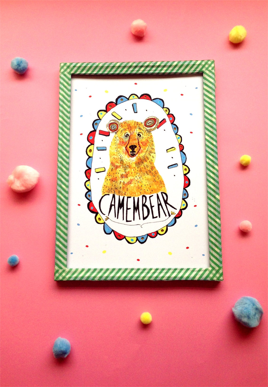 Camembear Illustration Bear Illustration Cheese - Etsy