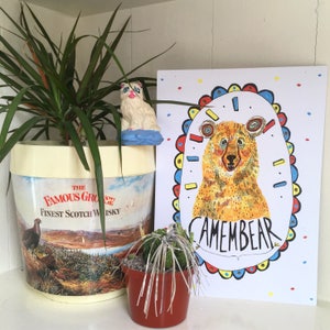 Camembear Illustration, Bear Illustration, Cheese Illustration, Fun ...