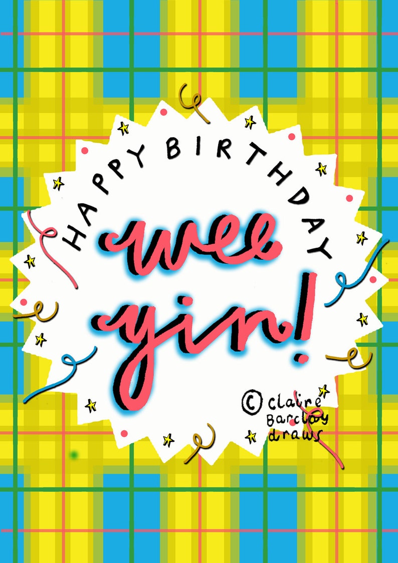 Happy Birthday Wee Yin! Scottish Slang Greetings Card - Etsy UK