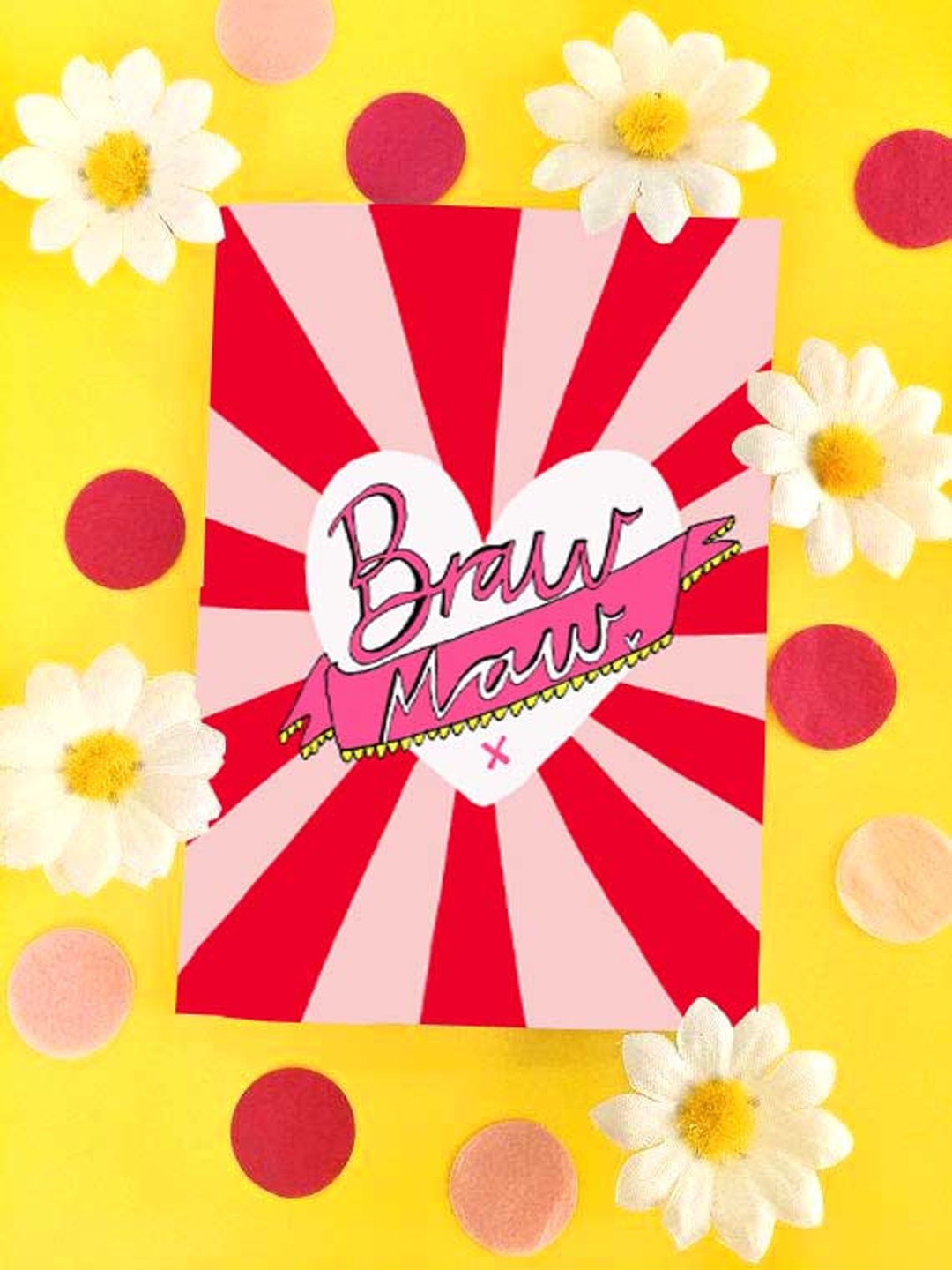 BRAW MAW, Mother's Day Greetings Card, Scottish Slang Card for a Pure ...