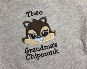 Chipmunk Applique - Etsy