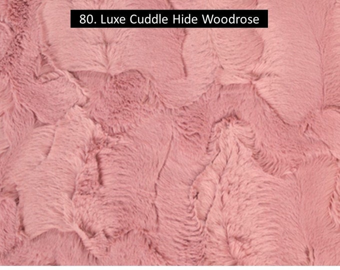 Woodrose Hide Luxe Cuddle Dusty Rose Pink Minky Shannon Fabric by the ...