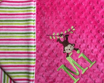 Monkey baby blanket | Etsy