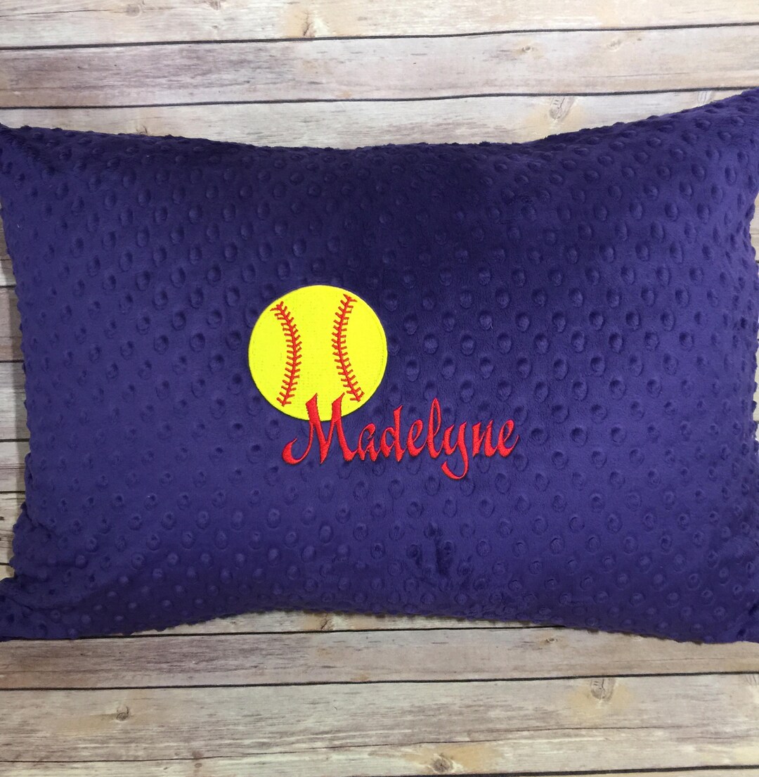 Softball Sport Theme Pillow Sham Personalized for Teams, Toddler ...