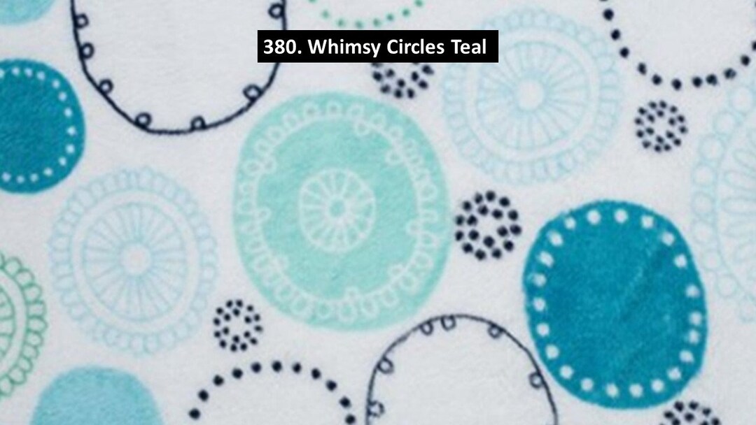 Cuddle Print Mint Mod Floral Dots Minky Shannon Fabric by the Half Yard ...