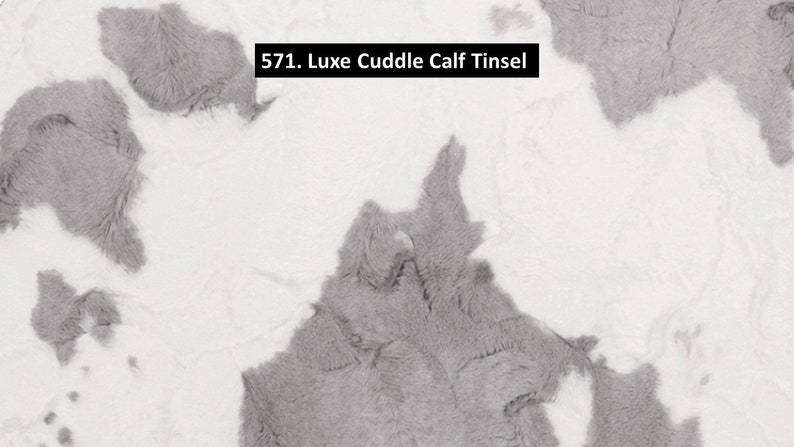 REMNANT 20" X 60" Gray White Silver Calf Cow Hide Minky Fabric - Etsy