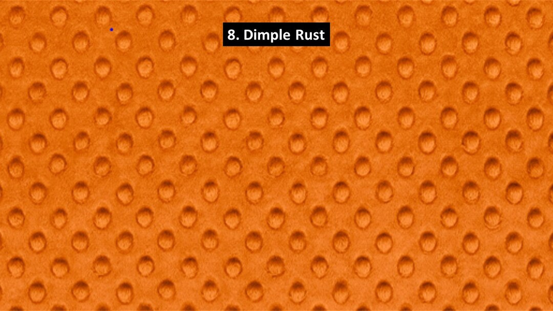 Remnant! 25" X 60" Cuddle Rust Dimple Dot Minky Shannon Fabric - Etsy