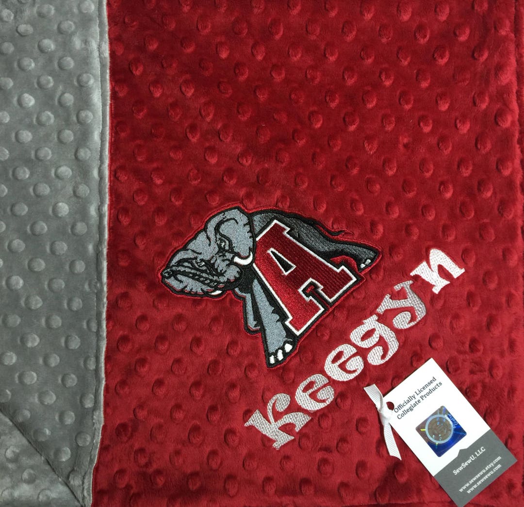 Licensed 213 Alabama Baby Blanket Roll Tide Blanket Alabama Adult ...