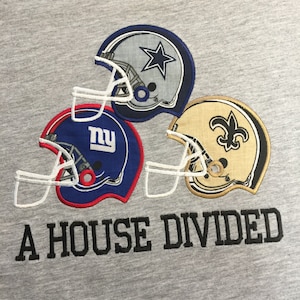 Custom House Divided Tee Shirt for Triple Team Loyalty - Personalized ...