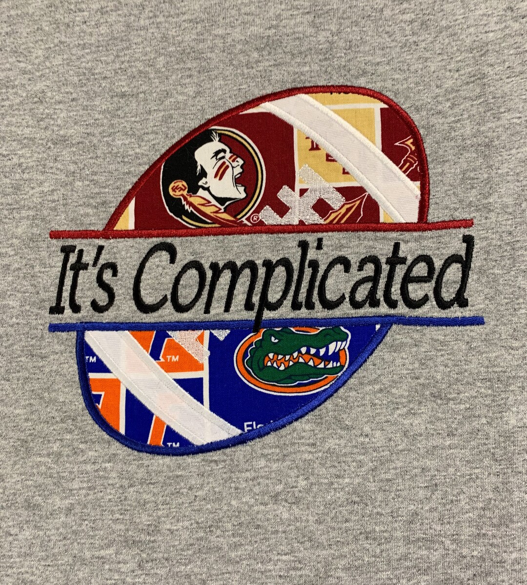 House Divided College Tee Split Football Design Heart United 2 College ...