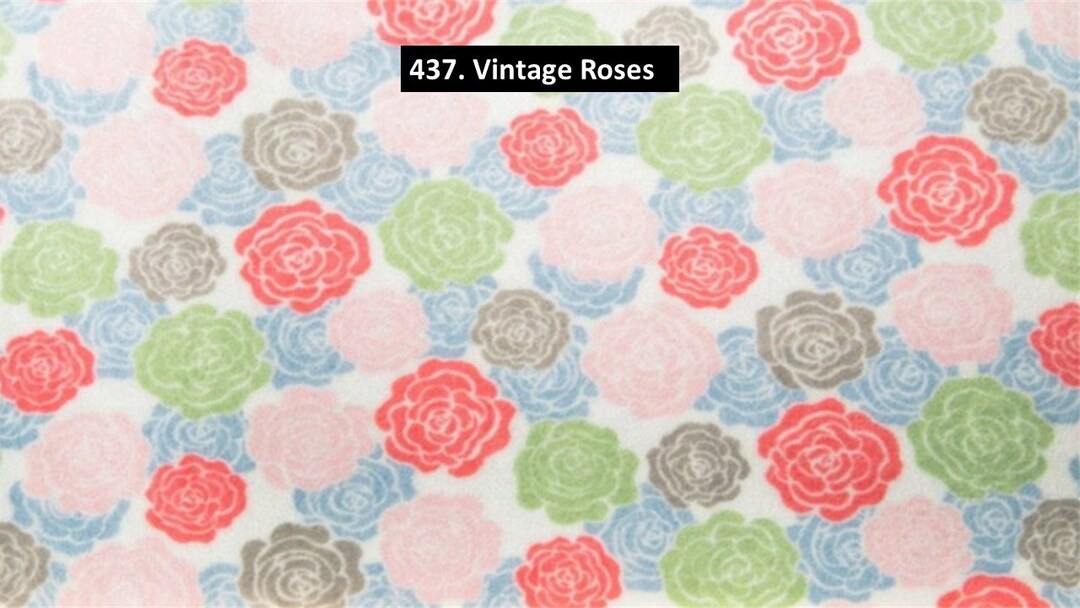 REMNANT 27.5 X 60 Vintage Roses in Bloom Minky - Etsy