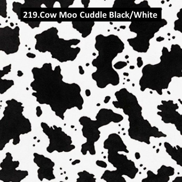 Minky Cow Print Fabric - Etsy