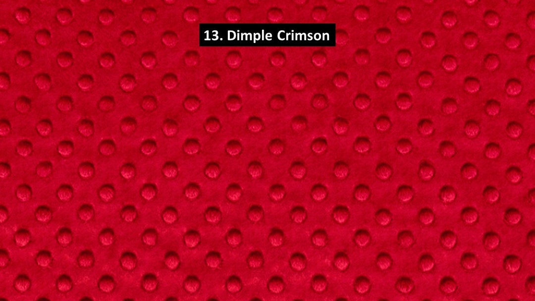 Cuddle Crimson Dimple Dot Minky Premier Shannon Fabric by the Half Yard ...