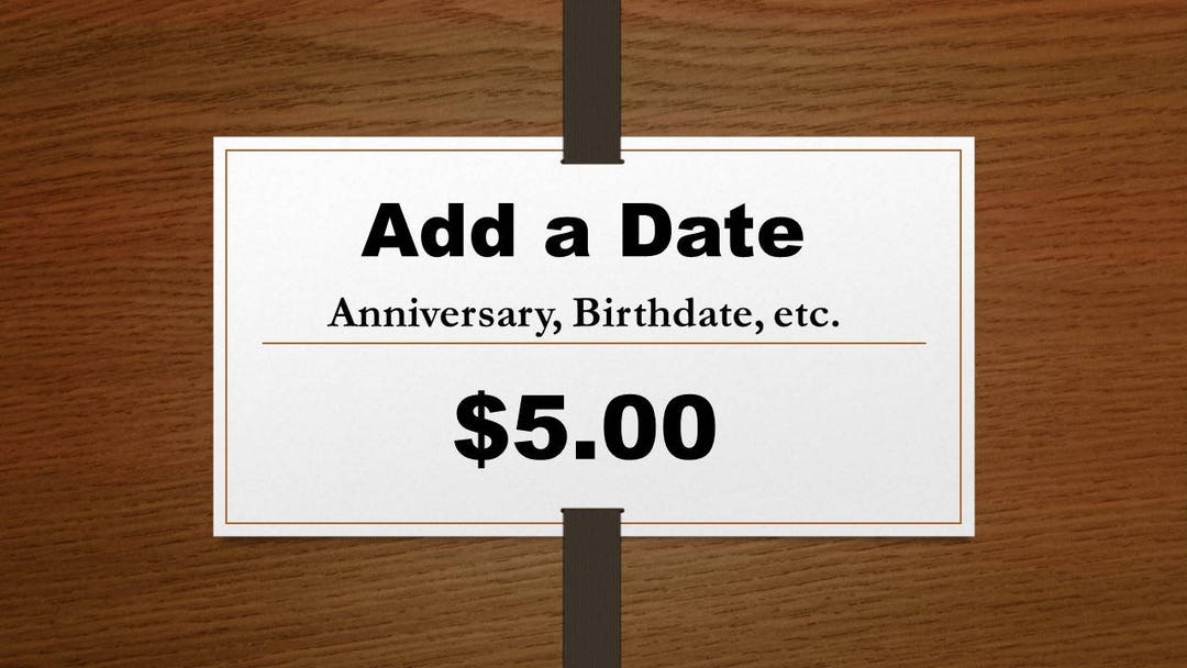 Upgrade Option to Add a Special Date to the Item Add Birthdate Add ...