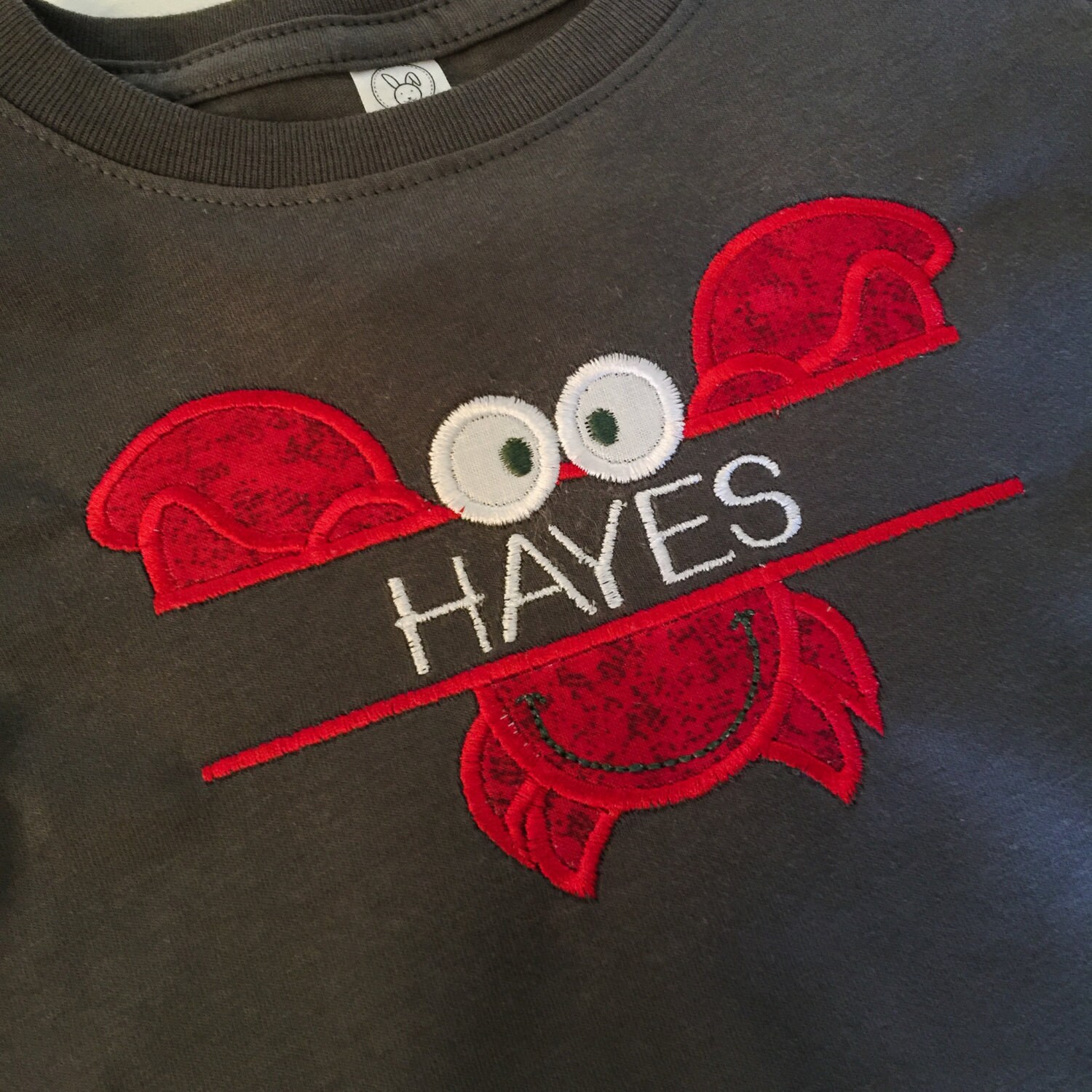 Nautical Theme Crab Monogram T-Shirt Under the Sea Beach | Etsy
