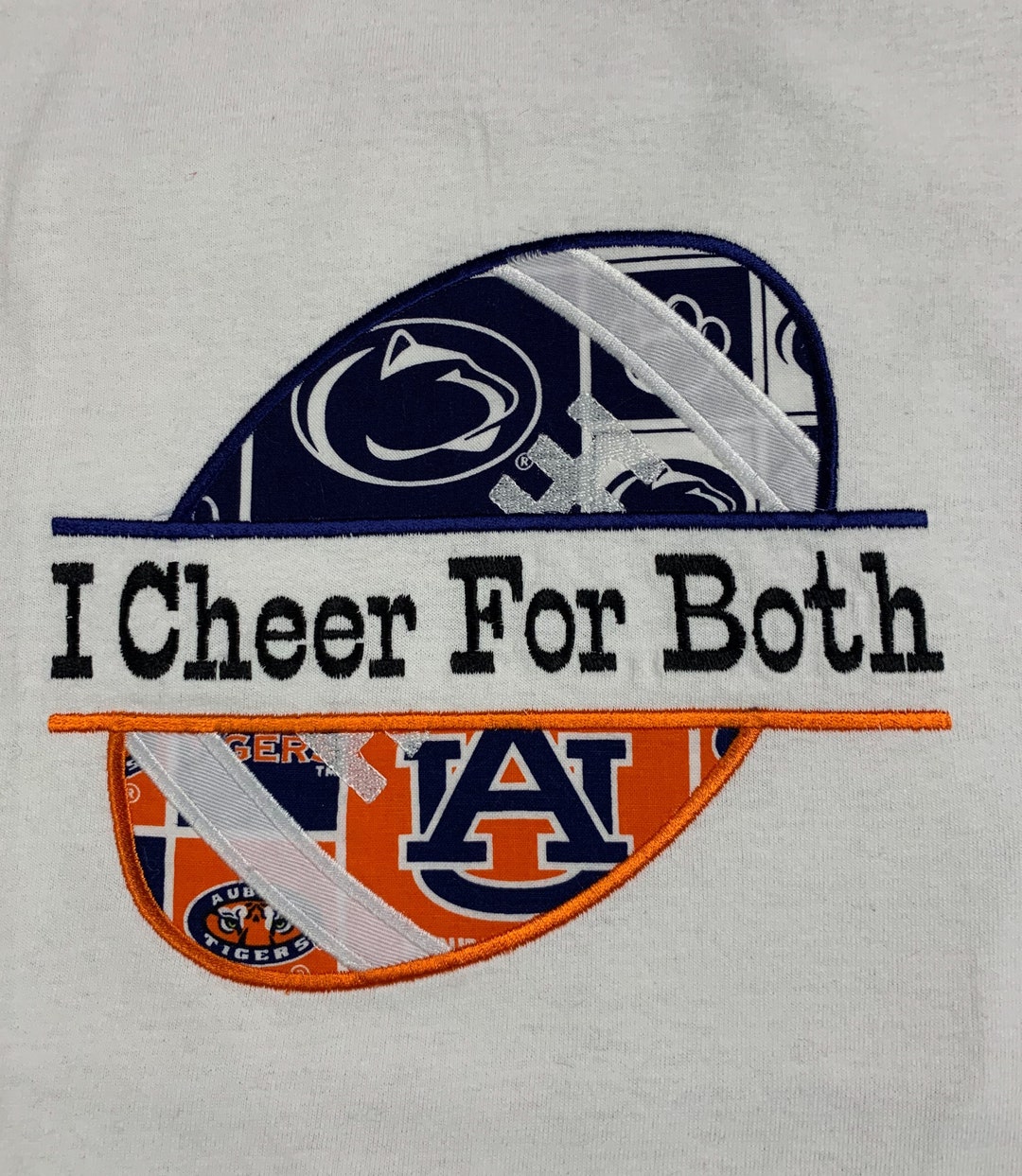 House Divided College Tee Split Football Design I Cheer for Both 2 ...
