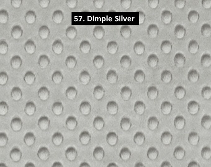 Light Gray Dimple Dot Minky Premier Shannon Light Gray Silver Dimple ...