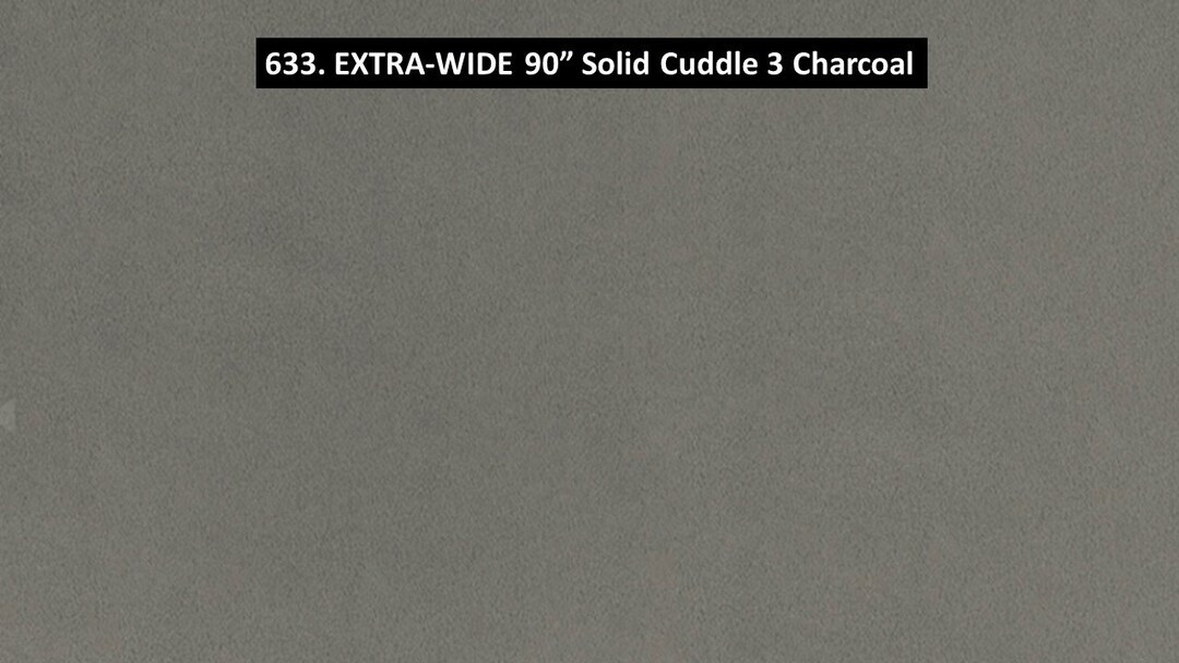 Extra-wide Smooth Charcoal Minky 88/90 Wide Fabric by the Half Yard ...