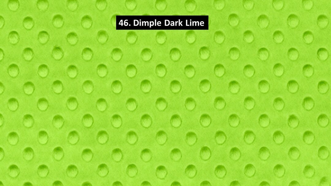 Cuddle Dark Lime Green Dimple Dot Minky Shannon Fabric by the Half Yard ...